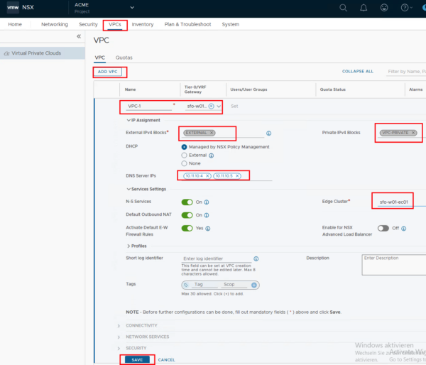 VCF NSX VPC Configuration Step-by-Step-Guide » vrealize.it - TechBlog VMware SDDC