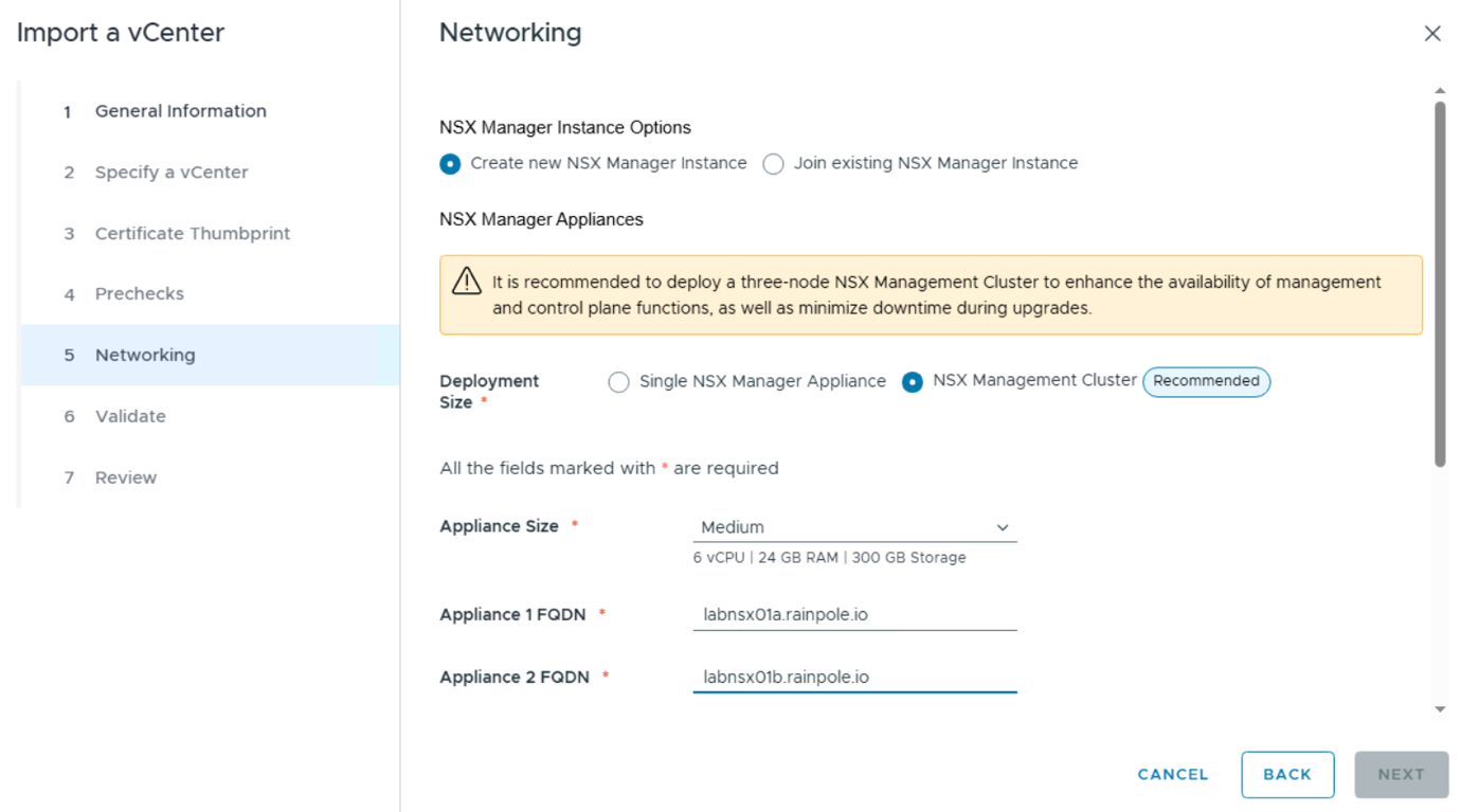 VCF 9 – Integrating a vSphere 8 environment as a new Workload Domain ...