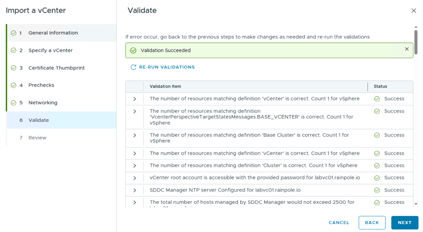 VCF 9 – Integrating a vSphere 8 environment as a new Workload Domain ...