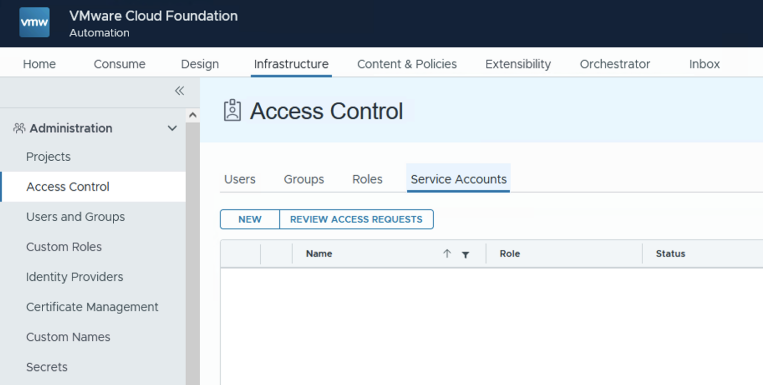 Configuration of the VM-Apps-Org Integration in VCF Operations 9 ...