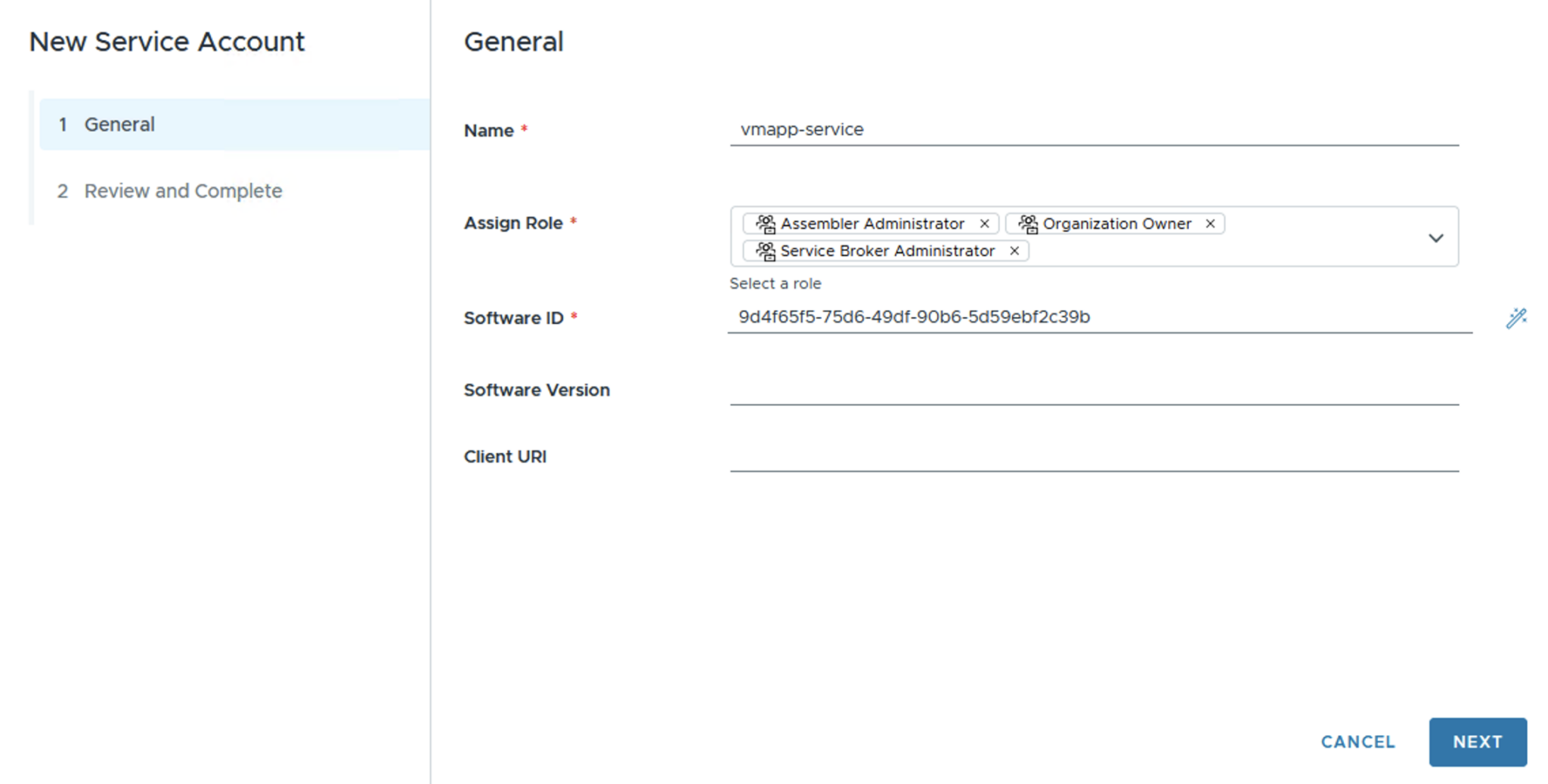 Configuration of the VM-Apps-Org Integration in VCF Operations 9 ...