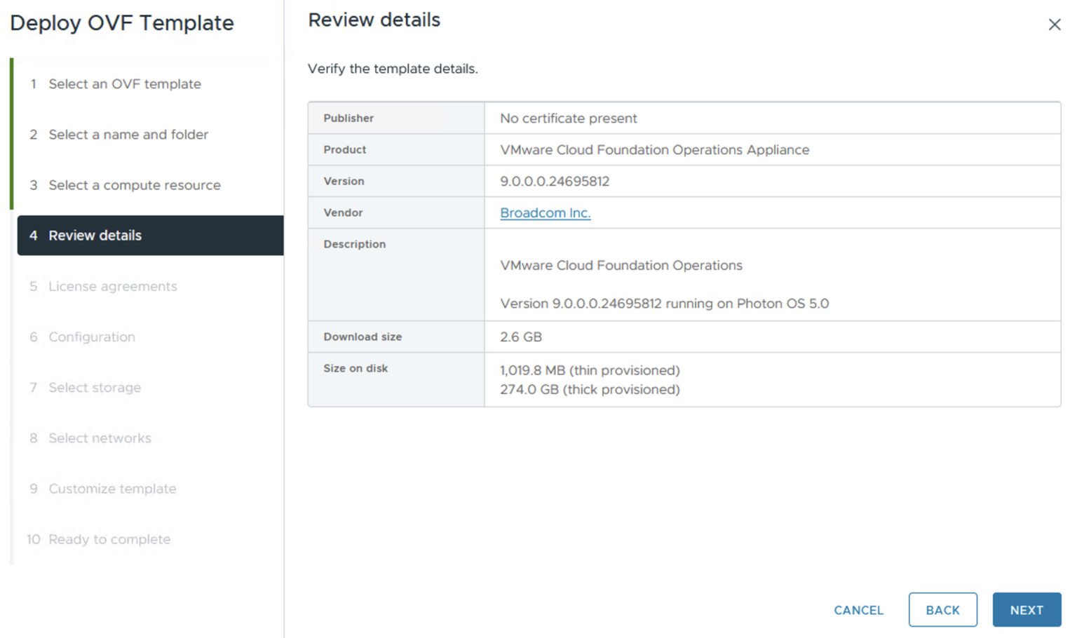 VCF9 - VCF Operations and VCF Operations for Logs installation ...