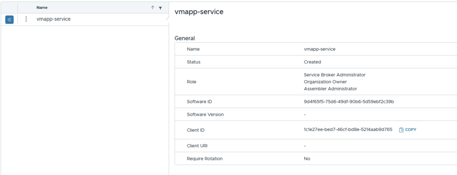 Configuration of the VM-Apps-Org Integration in VCF Operations 9 ...